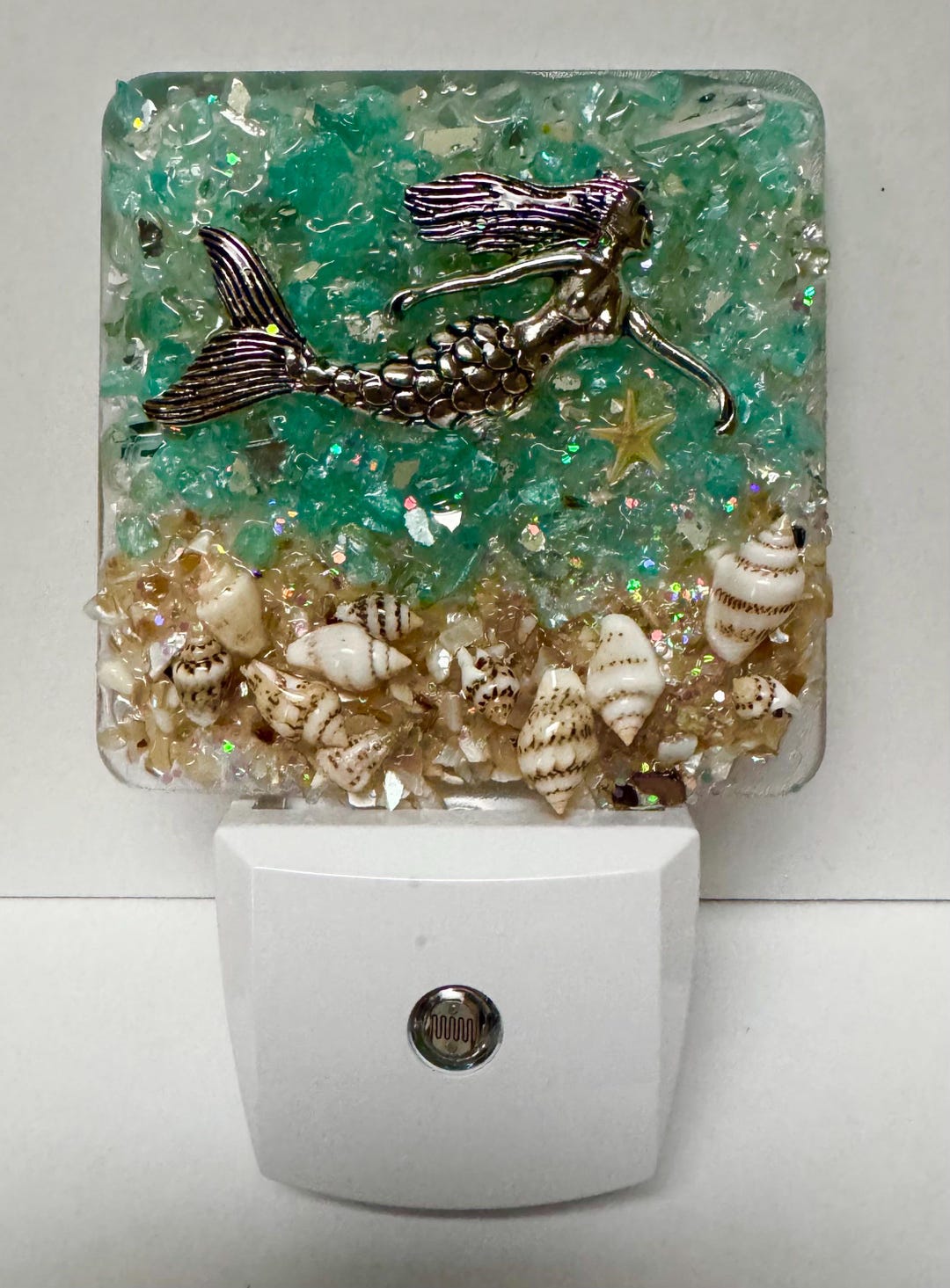 Coastal MERMAID Night Light, Plug in Nightlight, Mermaid Nightlight ...