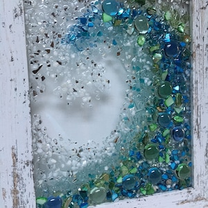 Ocean Wave Window/rustic Beach Wall Hanging/resin Wave Window/wave Art ...