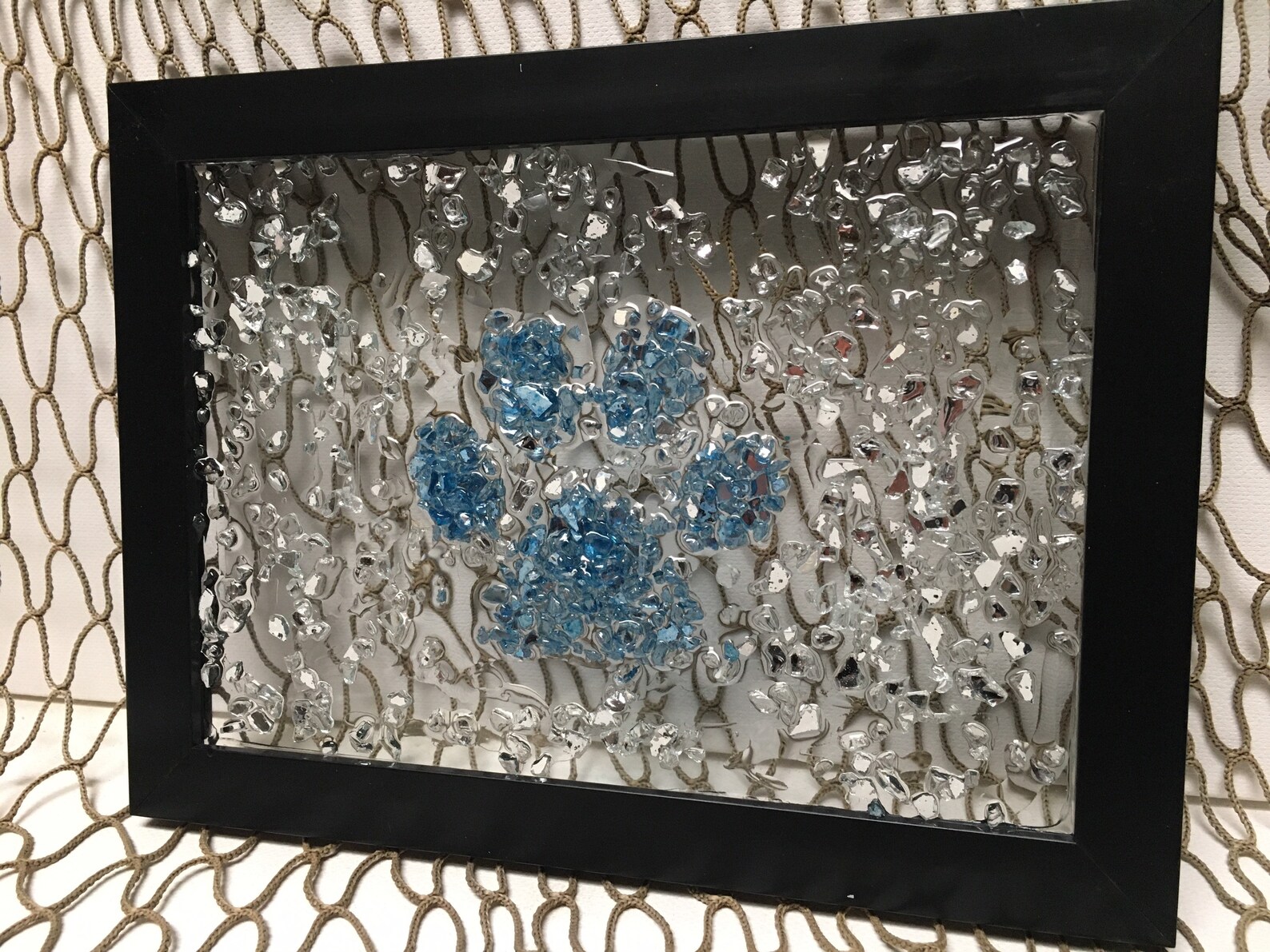 Dog Paw Print Blue Pet Print Blue Dog Print Pet Print | Etsy