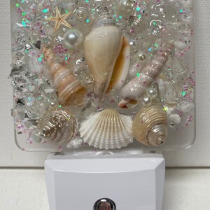 Coastal Nightlight/crystal Nightlight/shell Nightlight/wall Light/night ...