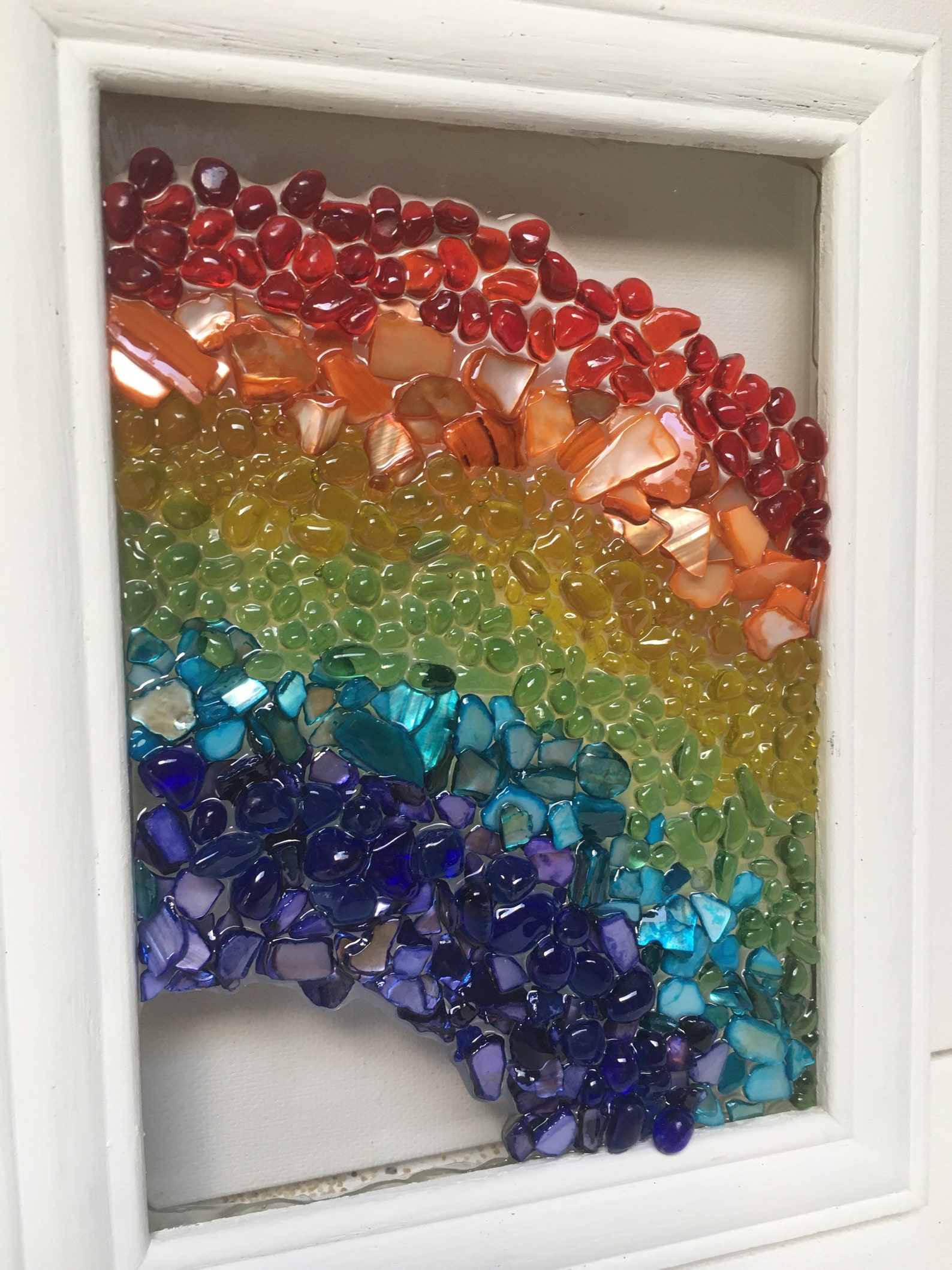 Rainbow window rainbow art LGBT art Pride art seaglass | Etsy
