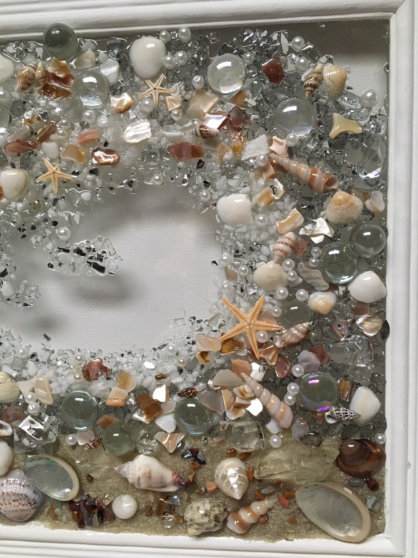 White Crystal & Seashell Ocean Wave/crystal Coastal - Etsy