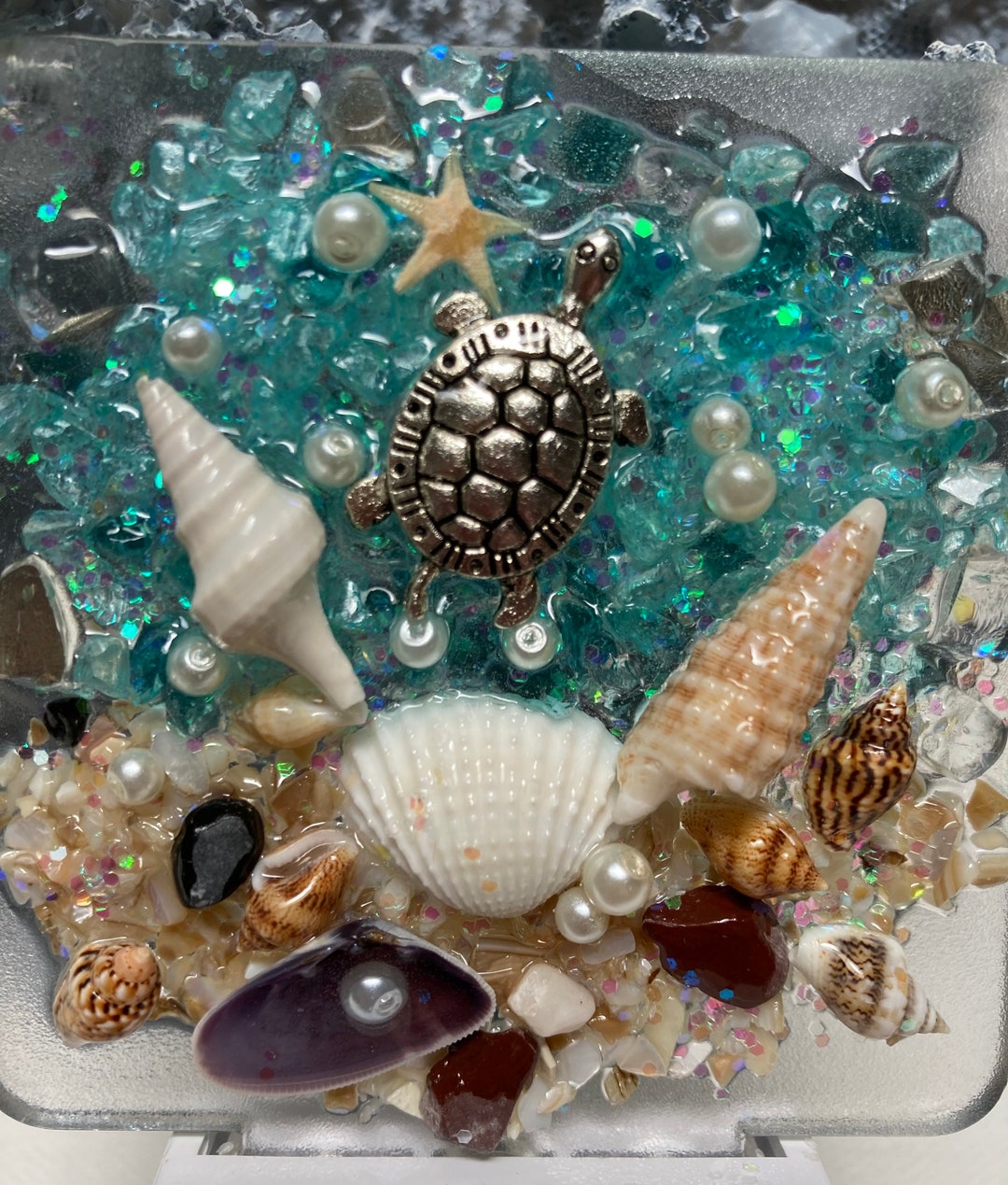 Turtle Night Light/sea Turtle Nightlight/coastal Night Light/resin ...