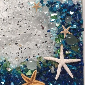 Deep Blue Ocean Wave/sea Glass Wave Window/sea Glass Window/coastal ...