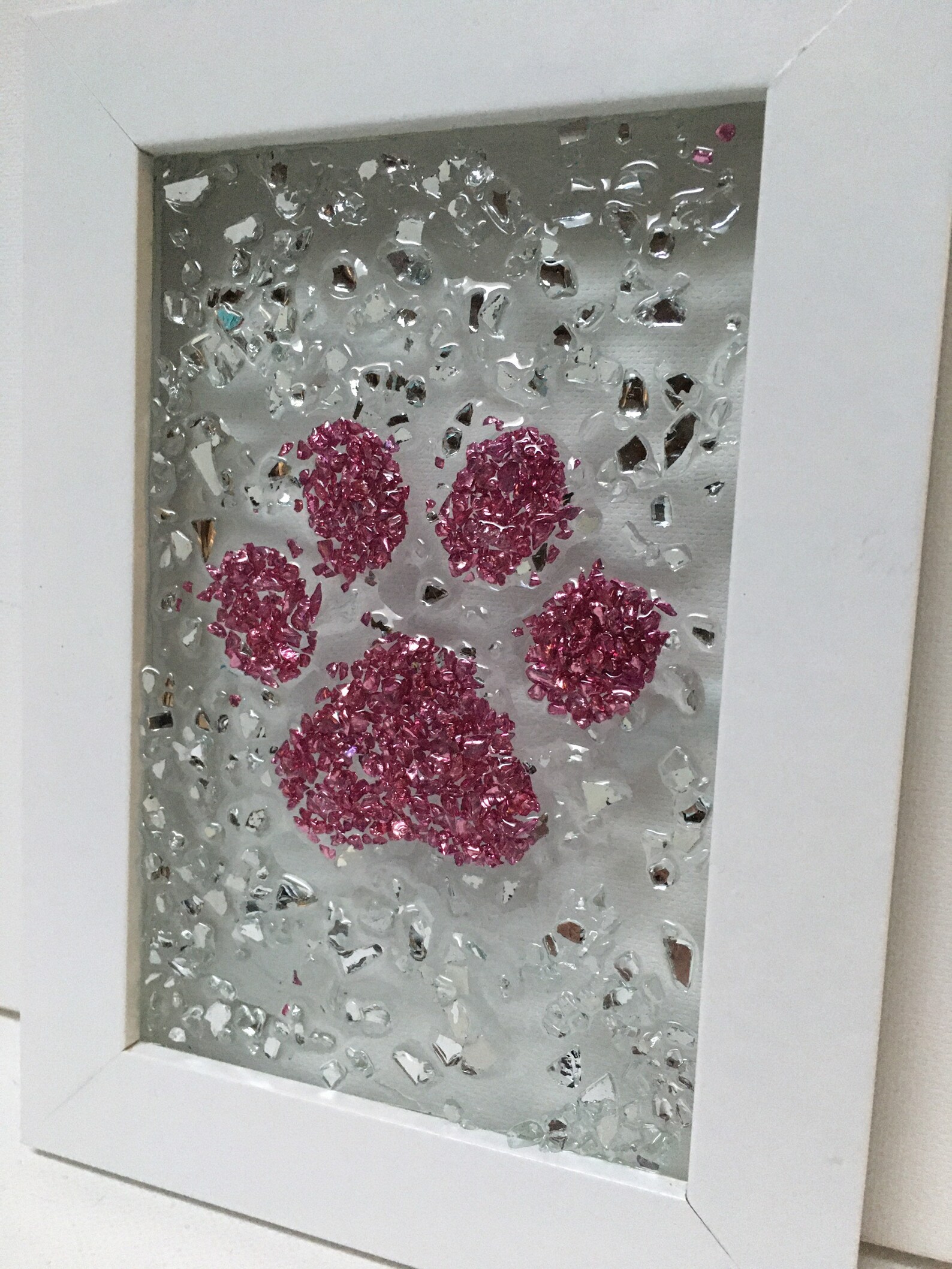 Pink Paw Print Animal Lover Window Dog Paw Window Resin - Etsy