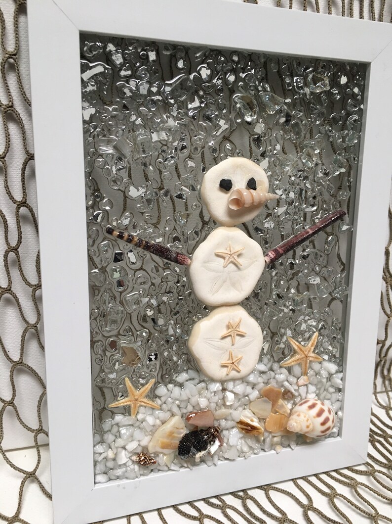 Seashell Snowman Coastal Snowman Beach Christmas Snowman - Etsy