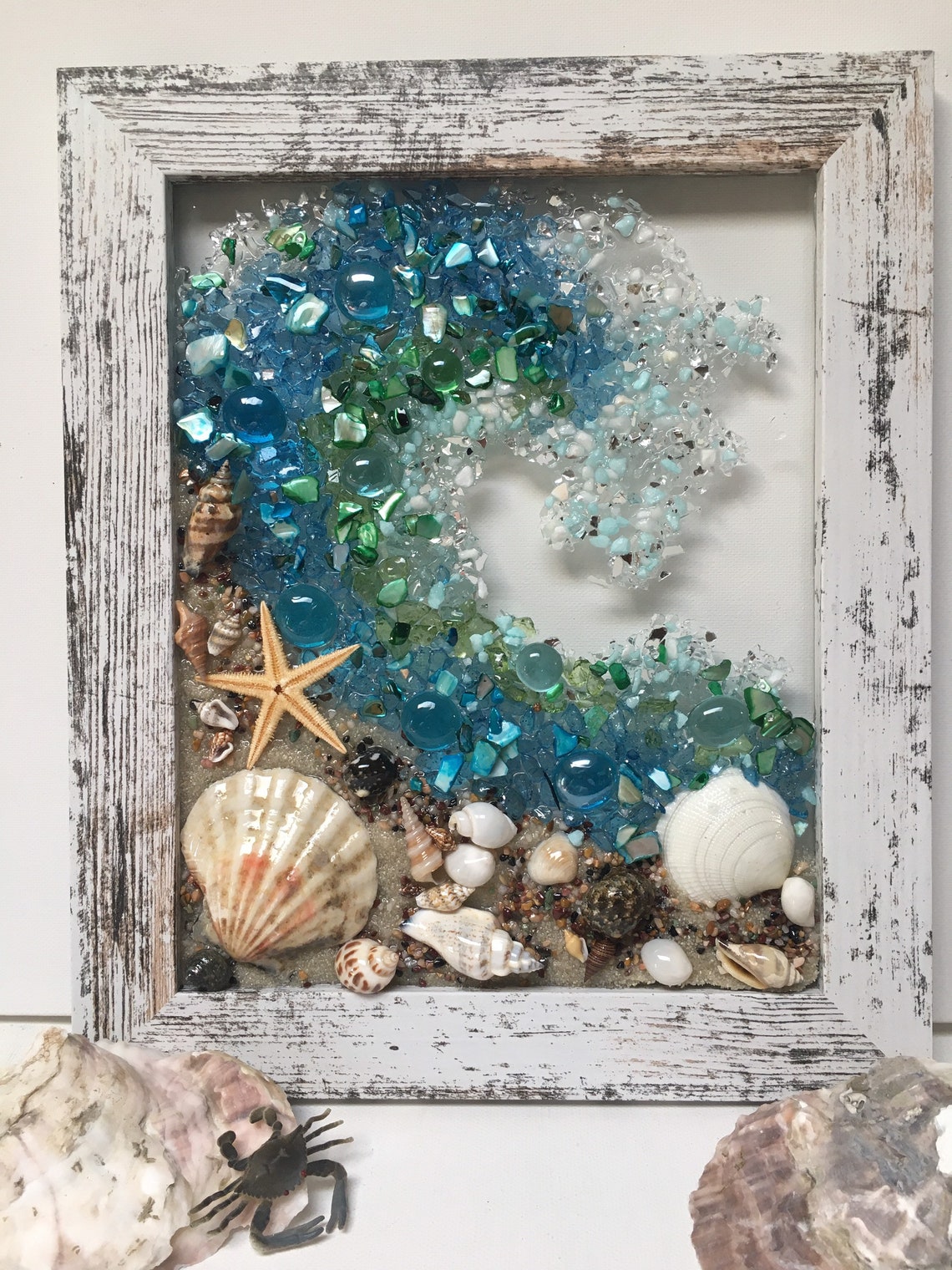 Ocean Wave Art/rustic Beach Wall Hanging/wave Art/resin Wave - Etsy