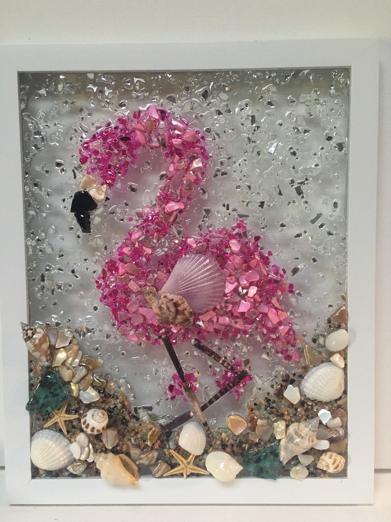 Flamingo Glass Art Flamingo Decor Flamingo Wall Hanging Etsy
