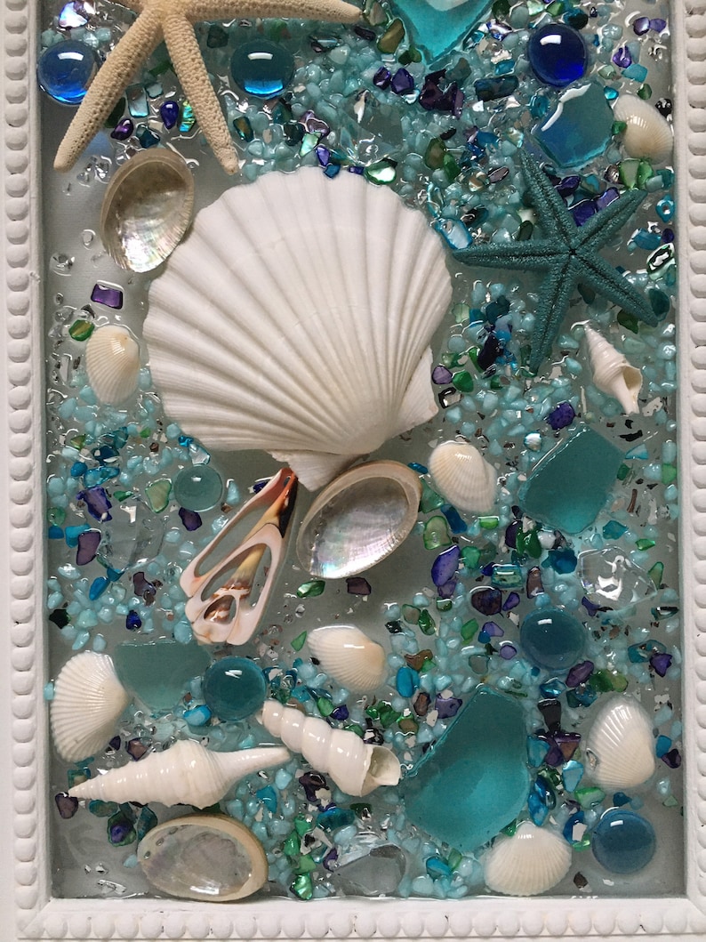 Seashell Decor/seaglass Wallart/beach Wall Art/coastal - Etsy