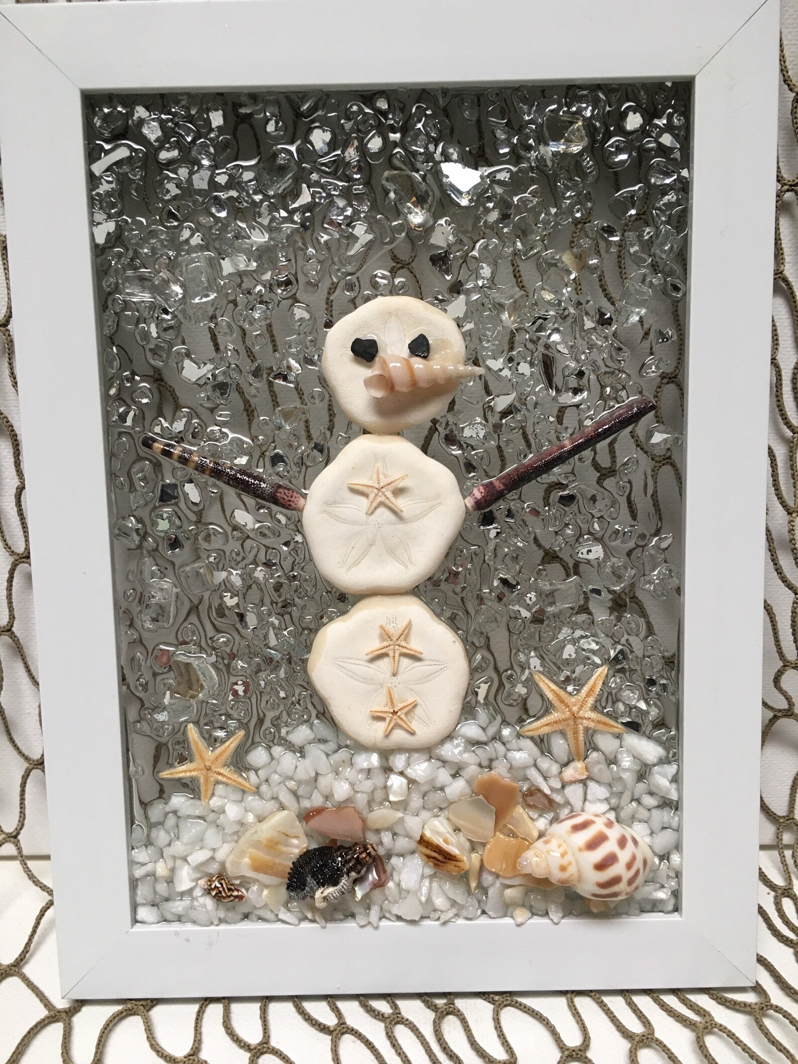 Seashell Snowman Coastal Snowman Beach Christmas Snowman - Etsy