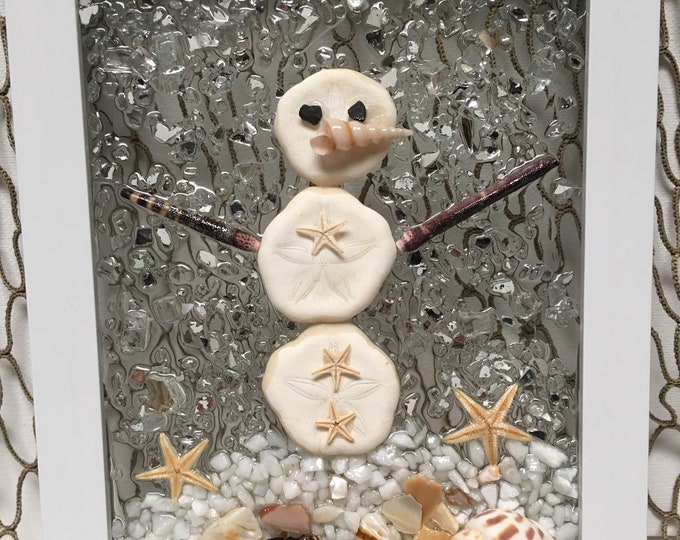 Seashell Snowman Coastal Snowman Beach Christmas Snowman - Etsy