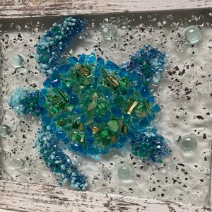 Sea Turtle Wall Art/sea Turtle Sea Glass Window/turtle Art/sea Turtle ...