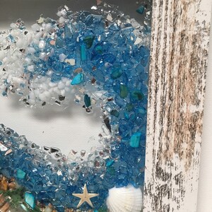 Wave Art/message in a Bottle Seashell Art/resin Art/beach Wall Art ...