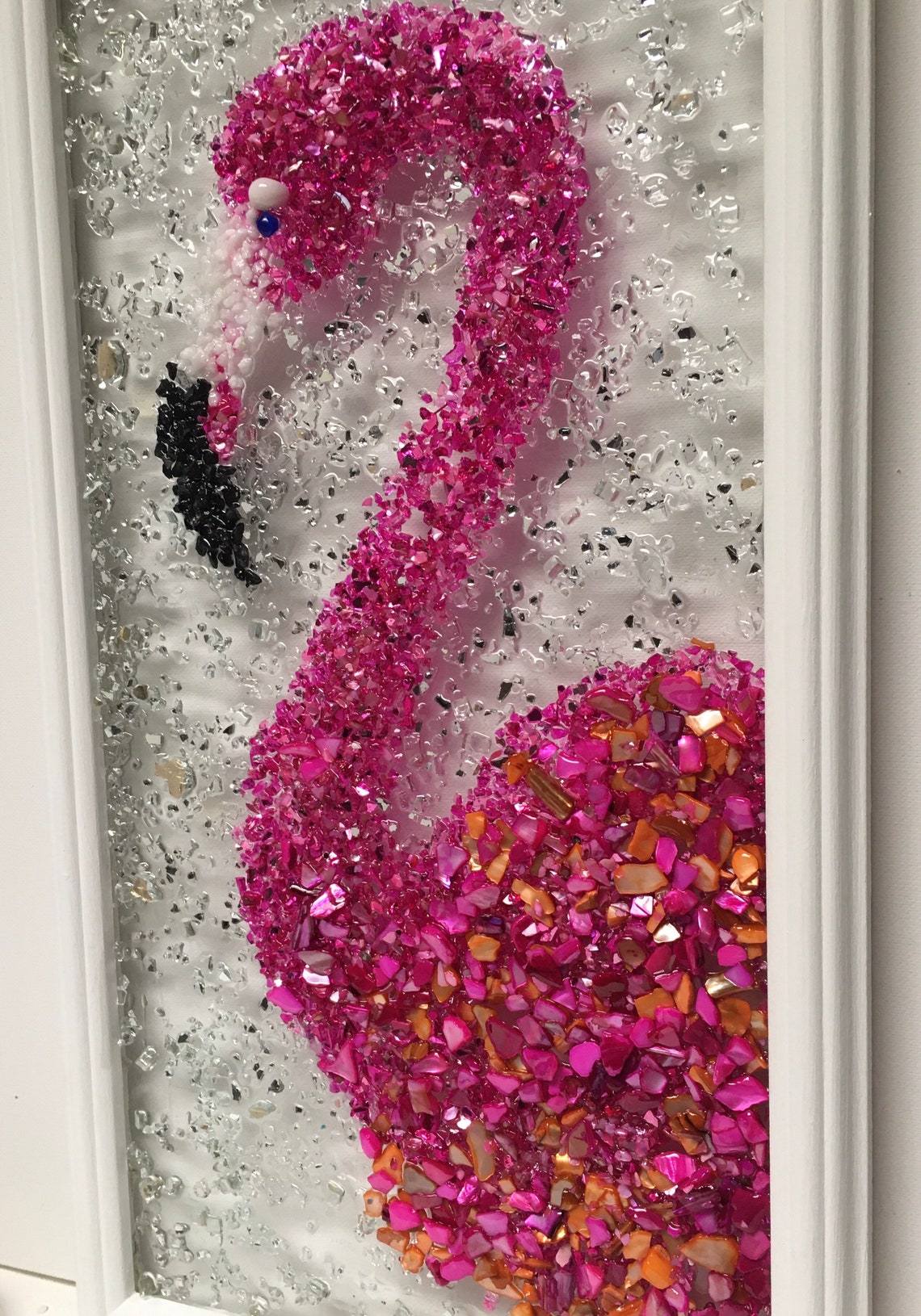 Pink Flamingo Resin Window/pink Flamingo Decor/flamingo Art/pink ...