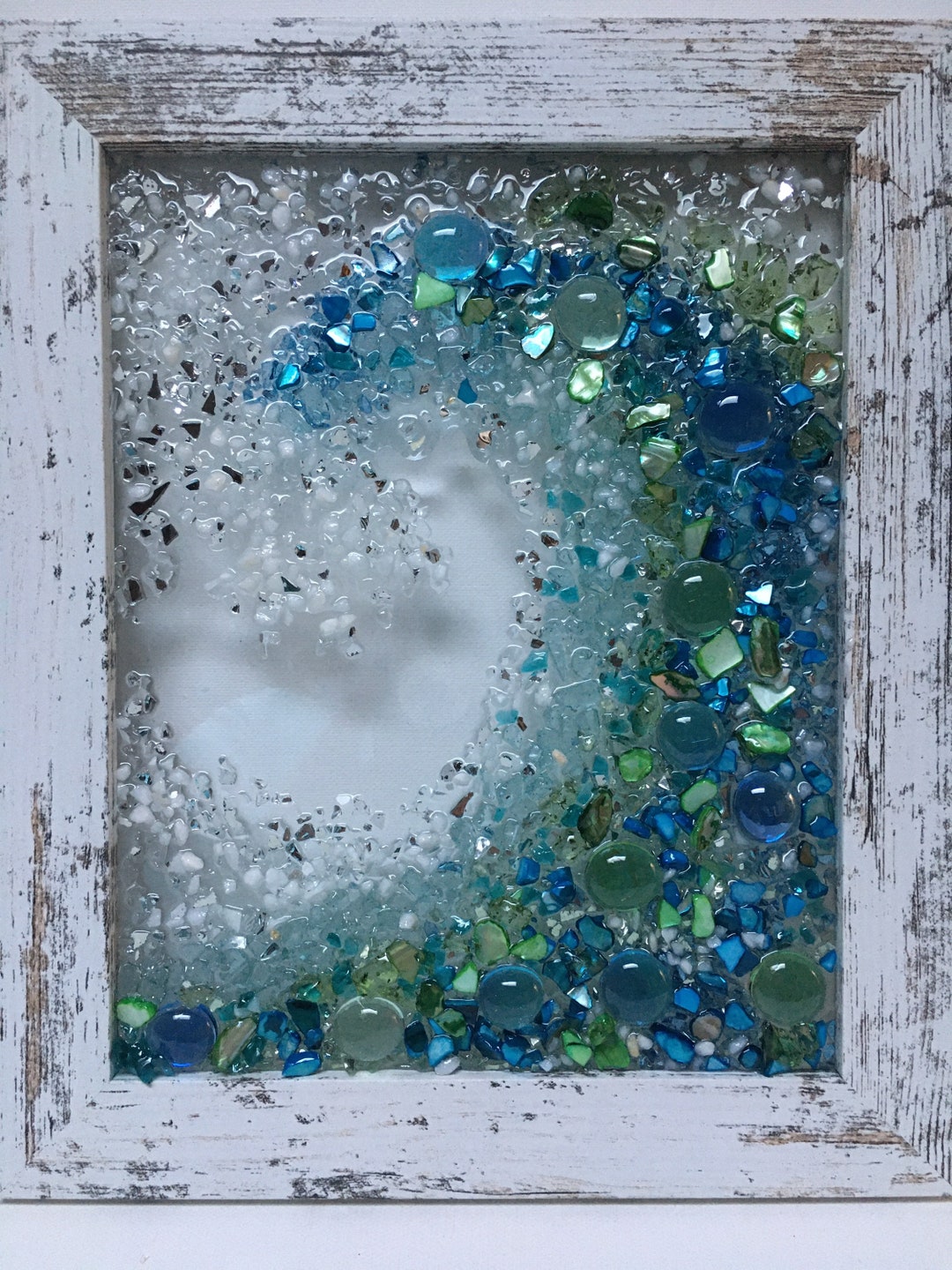 Ocean Wave Window/rustic Beach Wall Hanging/resin Wave Window/wave Art ...