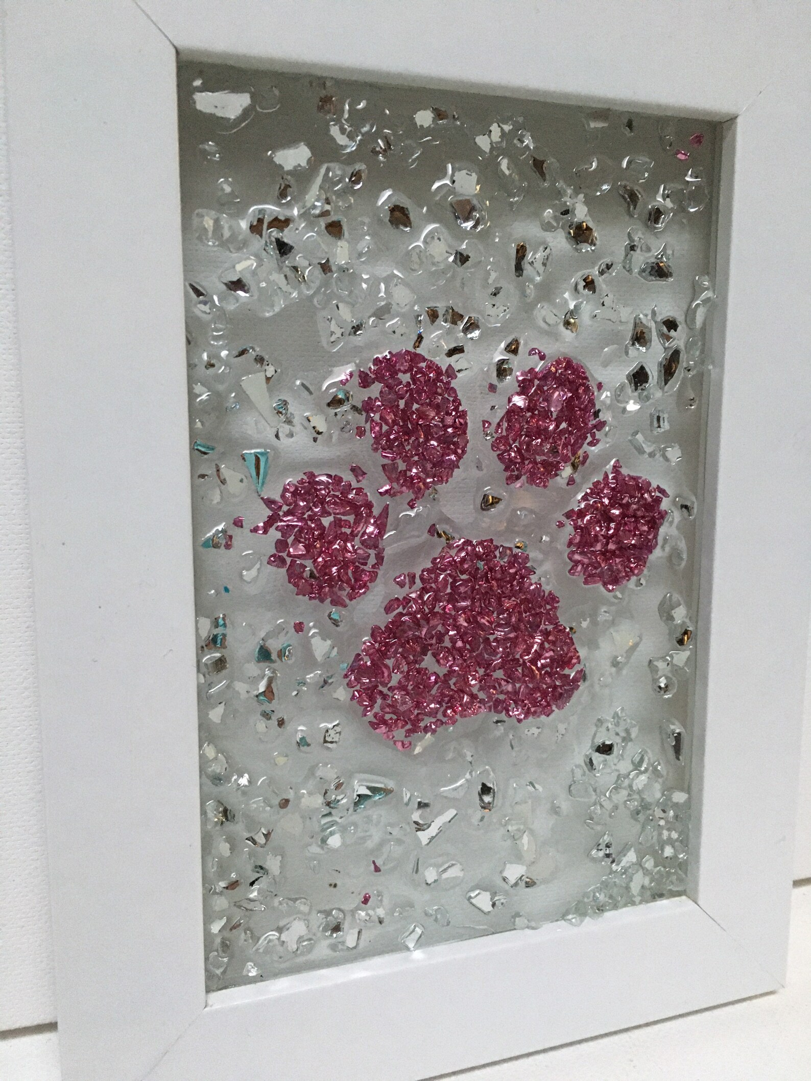 Pink Paw Print Animal Lover Window Dog Paw Window Resin - Etsy