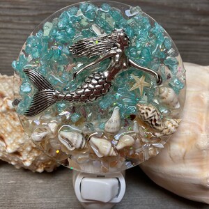 Mermaid Nightlight, Coastal Mermaid Nightlight,seaglass Nightlight ...