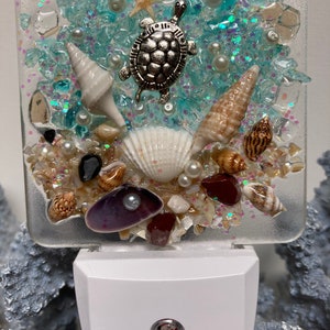 Turtle Night Light/sea Turtle Nightlight/coastal Night Light/resin ...
