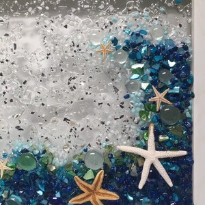 Deep Blue Ocean Wave/sea Glass Wave Window/sea Glass Window/coastal ...