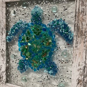 Sea Turtle Wall Art/sea Turtle Sea Glass Window/turtle Art/sea Turtle ...