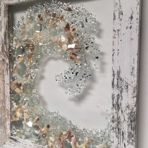 Crystal Ocean Wave Window/rustic Beach Wall Hanging/resin Wave Window ...