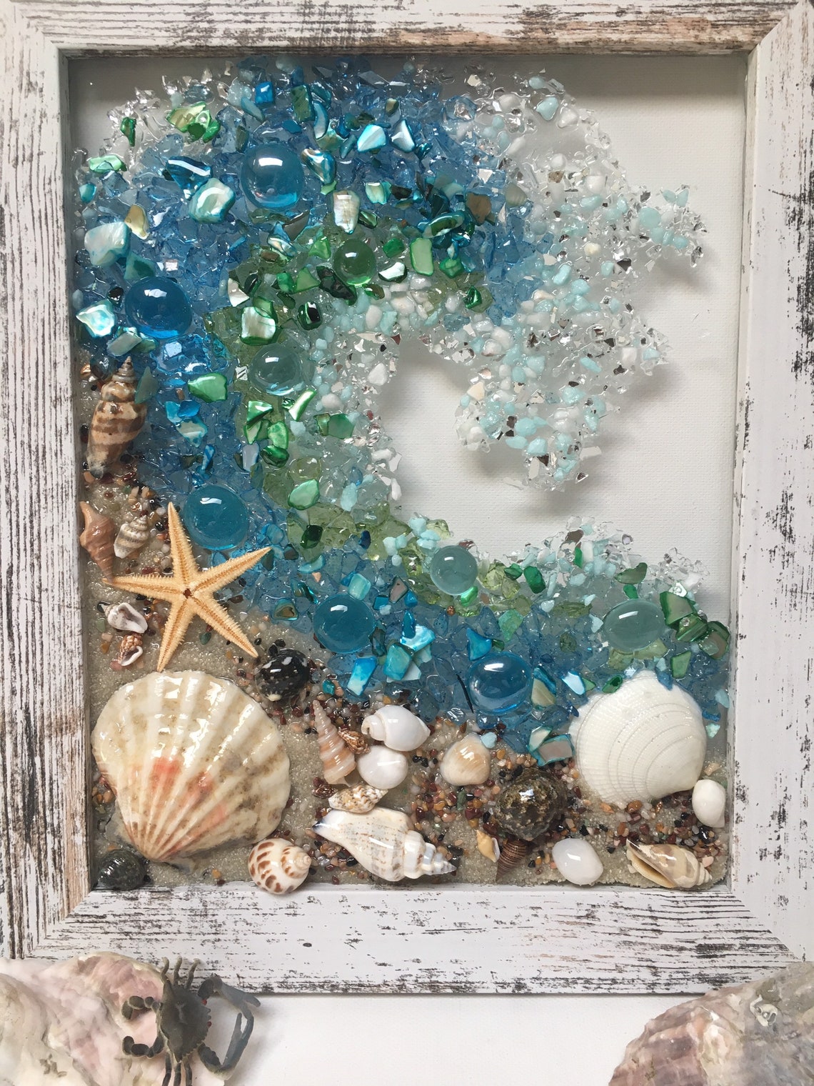 Ocean Wave Art/rustic Beach Wall Hanging/wave Art/resin Wave - Etsy