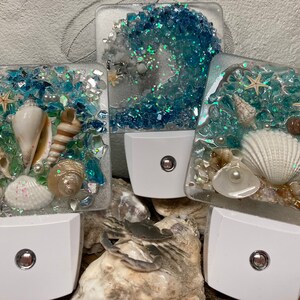 Coastal Nightlight/wave Nightlight/beach Wall Light/night Light/resin ...