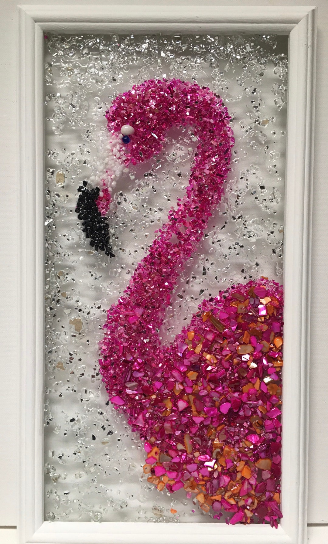 Pink Flamingo Resin Window/pink Flamingo Decor/flamingo Art/pink ...