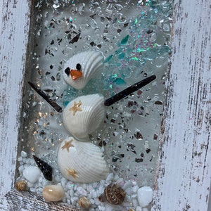 Seashell Snowman/coastal Snowman/beach Snowman/holiday Snowman Decor ...