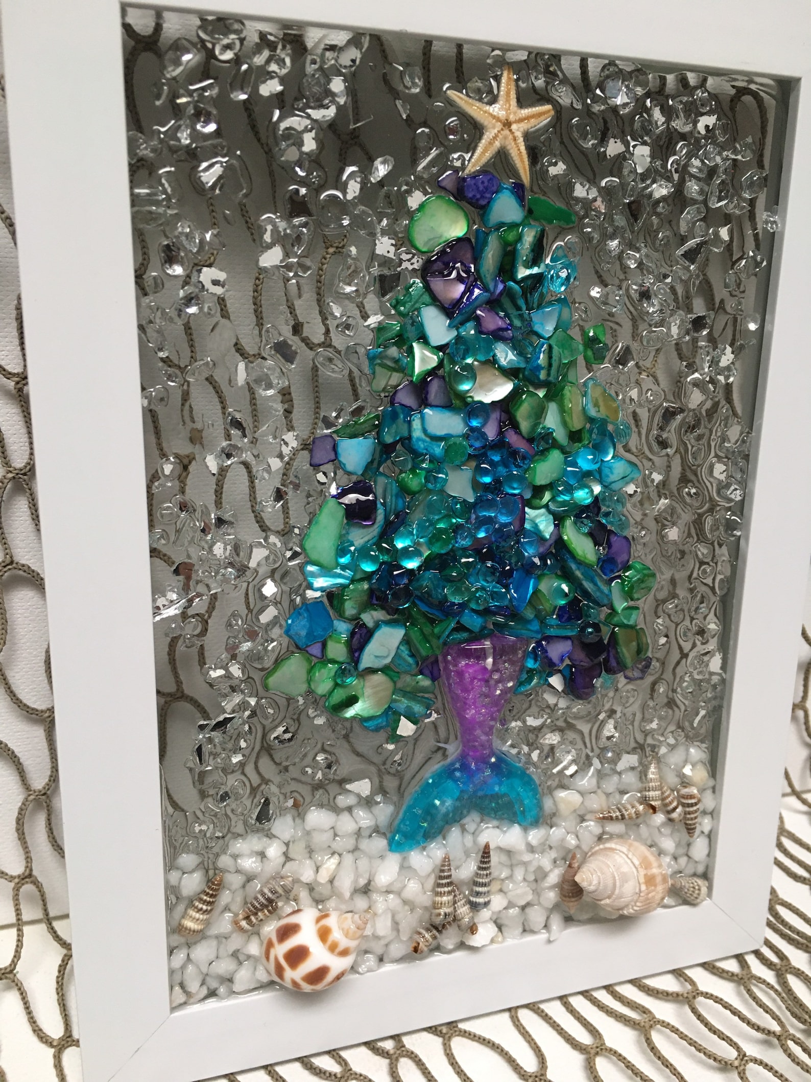 Mermaid Tail Christmas Tree Coastal Christmas Tree Beach - Etsy
