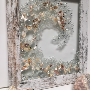 Crystal Ocean Wave Window/rustic Beach Wall Hanging/resin Wave Window ...