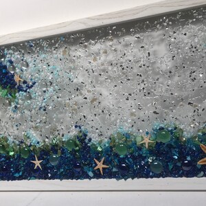 Deep Blue Ocean Wave/sea Glass Wave Window/sea Glass Window/coastal ...