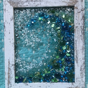Ocean Wave Window/rustic Beach Wall Hanging/resin Wave Window/wave Art ...