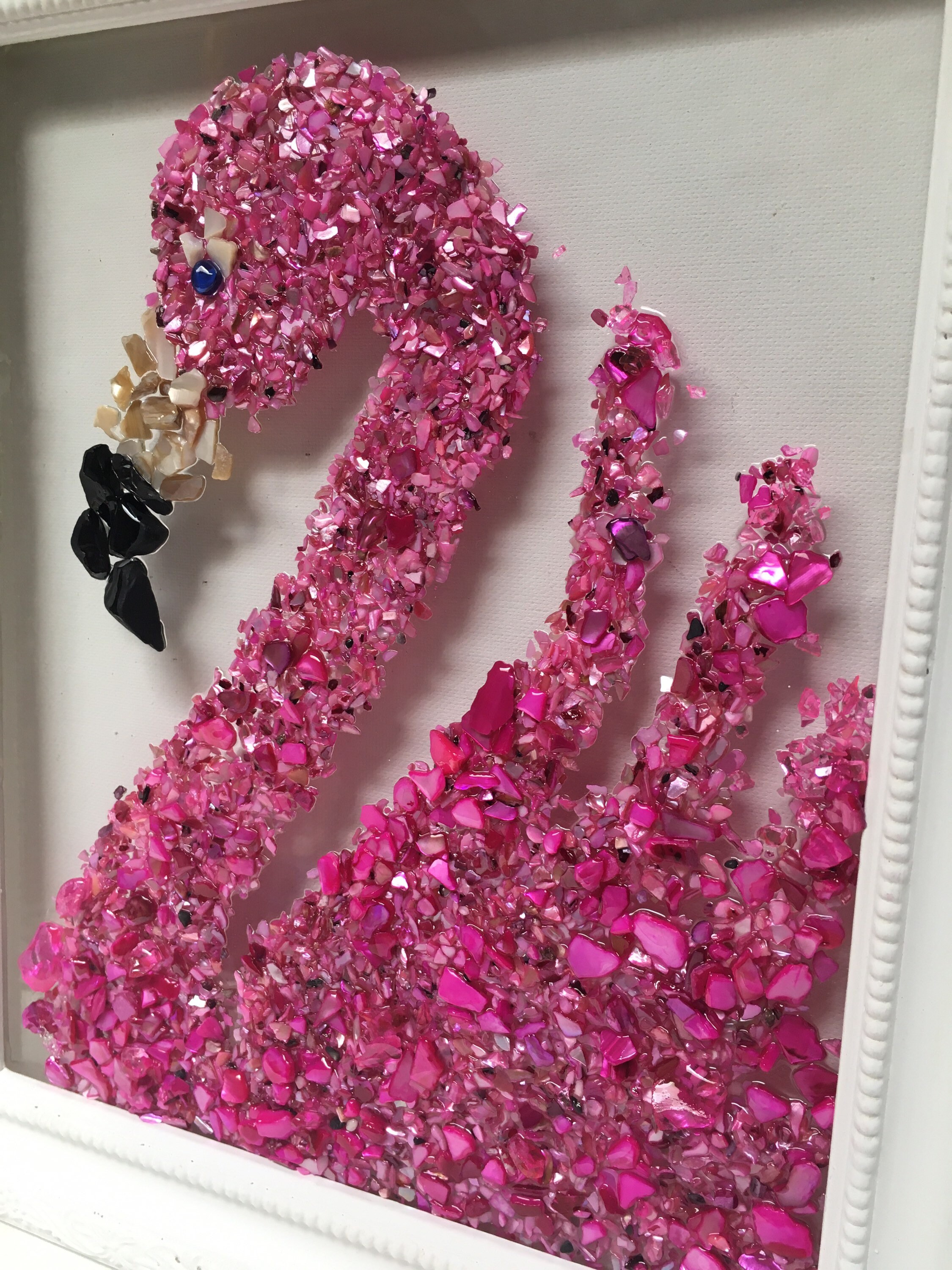 Flamingo art pink flamingo window decor tropical flamingo | Etsy