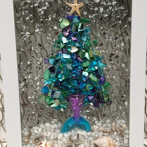 Mermaid Tail Christmas Tree Coastal Christmas Tree Beach - Etsy