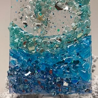 Fused Glass Ocean Wave Night Light: Sea Decor - Etsy