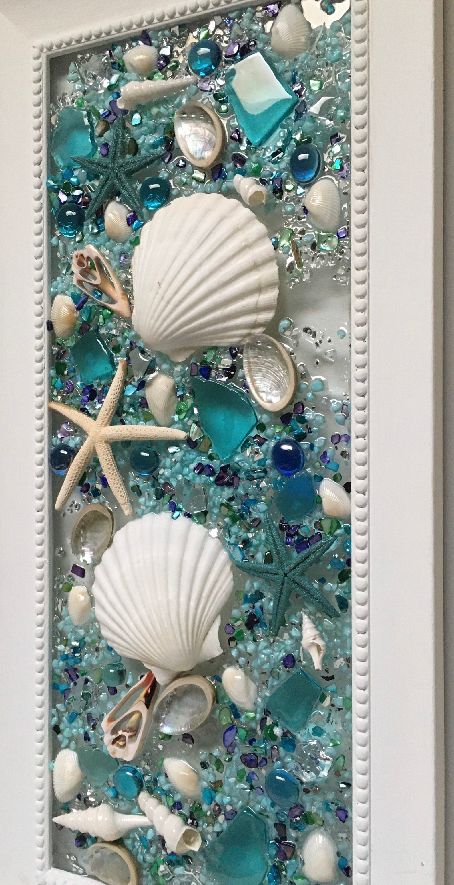 Seashell Decor/seaglass Wallart/beach Wall Art/coastal - Etsy