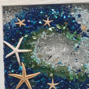 Deep Blue Ocean Wave/sea Glass Wave Window/sea Glass Window/coastal ...