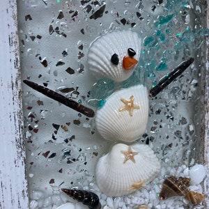 Seashell Snowman/coastal Snowman/beach Snowman/holiday Snowman Decor ...