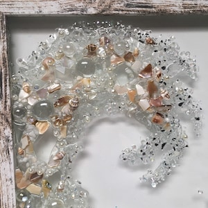 Crystal Ocean Wave Window/rustic Beach Wall Hanging/resin Wave Window ...