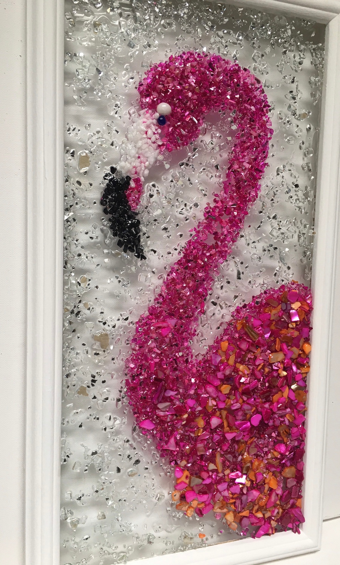 Pink Flamingo Resin Window/pink Flamingo Decor/flamingo Art/pink ...