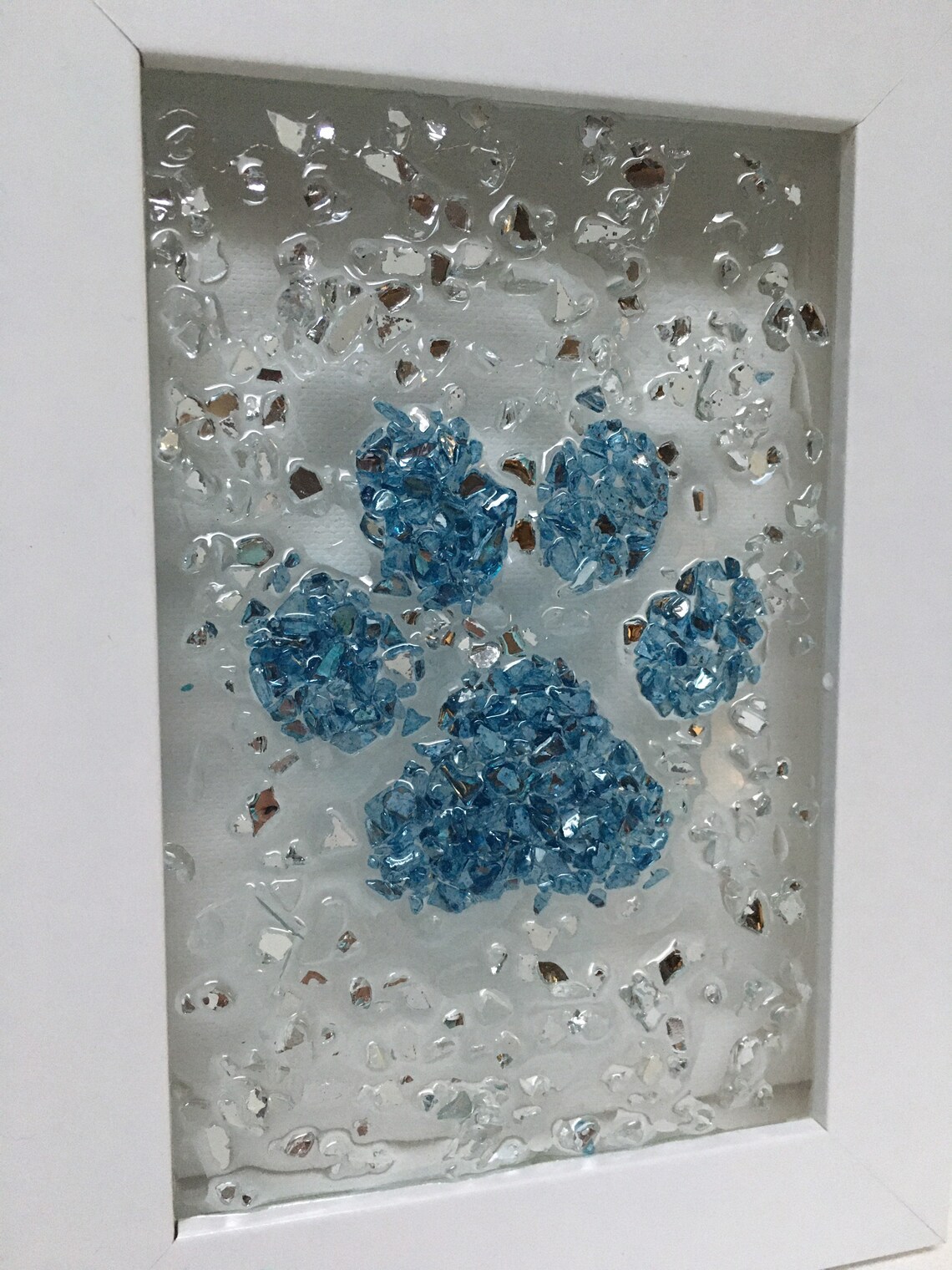 Dog Paw Print Blue Pet Print Blue Dog Print Pet Print - Etsy