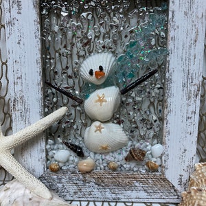 Seashell Snowman/coastal Snowman/beach Snowman/holiday Snowman Decor ...