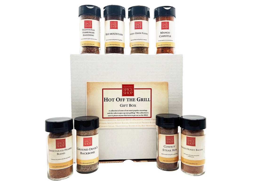 Hot off the Grill Gift Box, Grilling Gourmet Spices, BBQ Seasonings ...