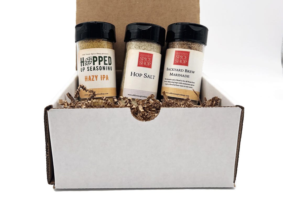 Hop Trio Gift Box, Beer Seasoning Blends, Gourmet Beer Spices and Salts ...