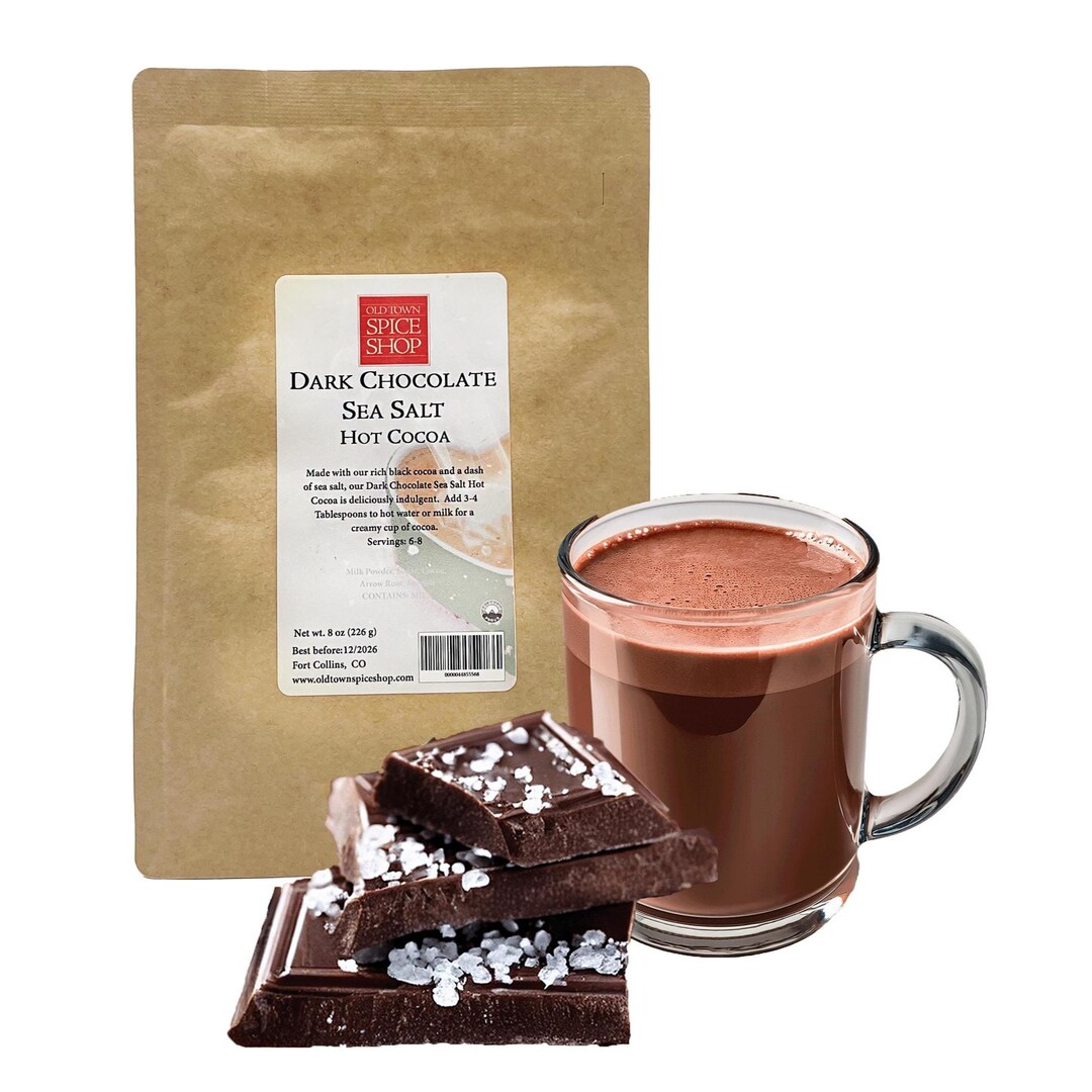 Dark Chocolate Sea Salt Hot Cocoa Mix: Gourmet Cocoa Gift - Etsy