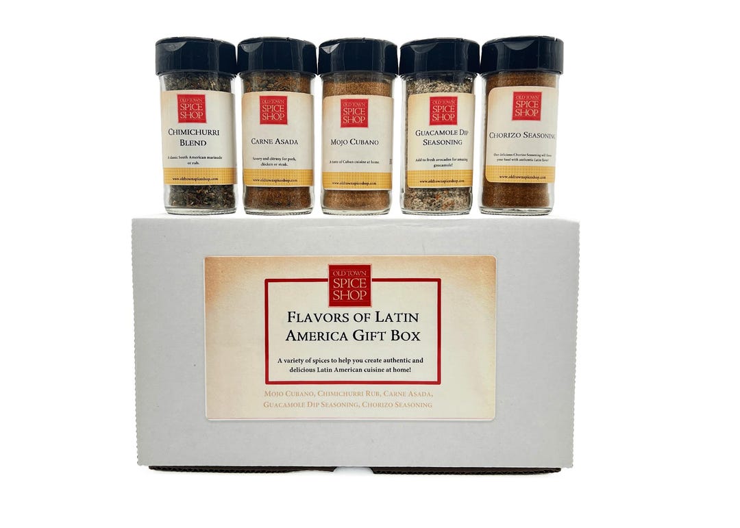 Latin American Spice Blend Gift Set - 5 Authentic Gourmet Seasonings ...