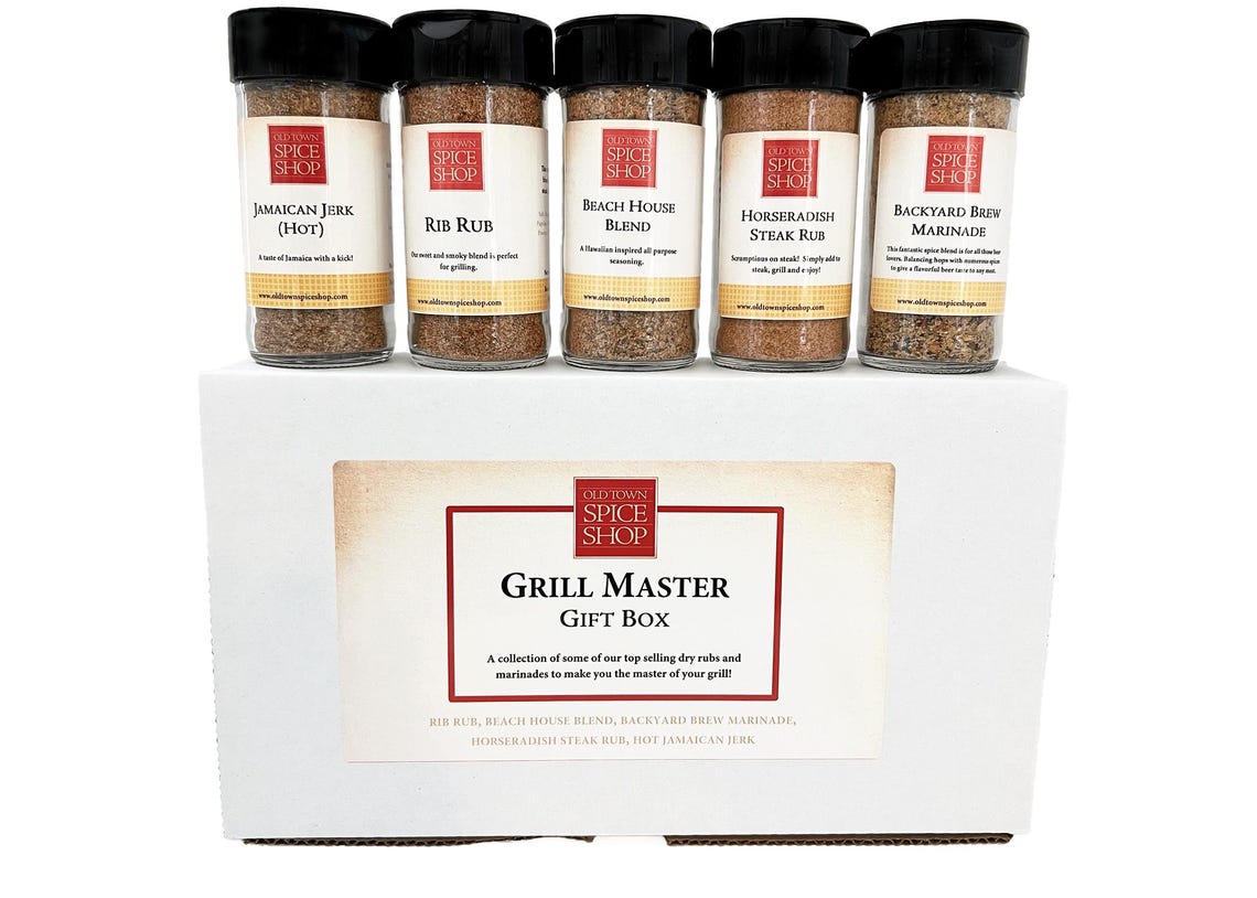 Grill Master Gift Box: Gourmet BBQ Spices & Seasonings - Etsy