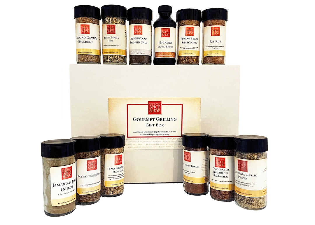 Gourmet Grilling Spice Gift Box - BBQ Rub Set - Gift for Men ...