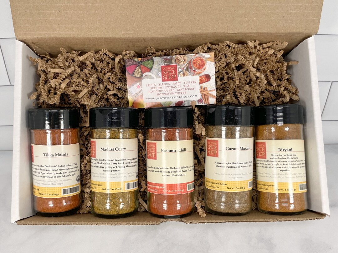 Flavors of India Gift Box, Gourmet Indian Spices, Gift for Foodie - Etsy